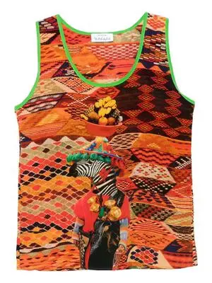 The Artistylist Graphic-print Tank Top - Orange