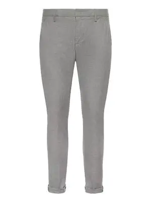DONDUP Slub-Texture Turn-Up Trousers