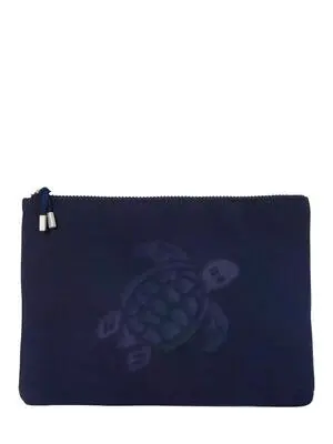 Vilebrequin Embossed Turtle Clutch - Blue