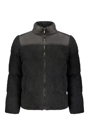 RIFLE Panelled Faux Shearling Jacket - Black