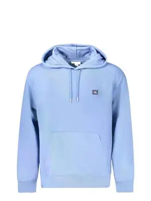 Calvin Klein Logo-patch Drawstring Hoodie - Blue