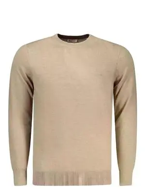 RIFLE Embroidered Logo Fine-knit Sweater - Neutrals