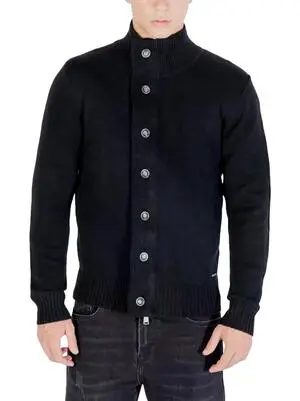 GIANNI LUPO Button-Up High-Neck Sweater