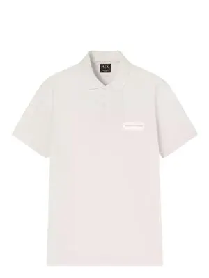 Armani Exchange Logo-patch Polo Shirt - Neutrals