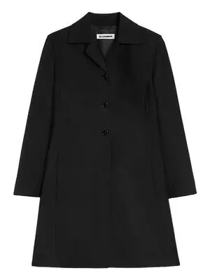 JIL SANDER Twill Coat - Black