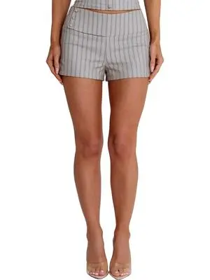 OUTCAST Ariyah Striped Shorts - Gray