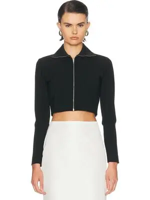 JIL SANDER Zip Up Jacket - Black