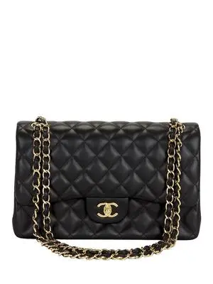 CHANEL Lambskin Jumbo Double Flap Bag