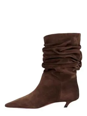 Amina Muaddi Jamie Crosta 25 Boots - Coffee