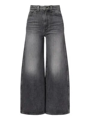 Khaite Delina High-rise Wide-leg Jeans - Grey