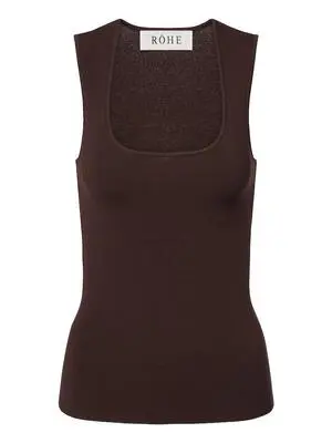 RÓHE Knitted Tank Top - Brown