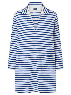 Polo Ralph Lauren Striped Cotton Jersey Polo Dress - White