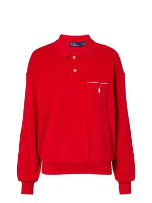 Polo Ralph Lauren Cotton-blend Terry Polo Shirt - Red