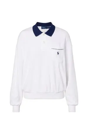 Polo Ralph Lauren Cotton-blend Terry Polo Shirt - White