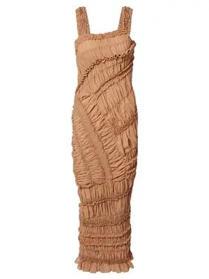 Magda Butrym Cotton Midi Dress - Beige