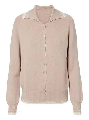 Magda Butrym Cotton And Cashmere Cardigan - Beige