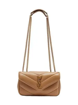 SAINT LAURENT Loulou Mini Leather Shoulder Bag