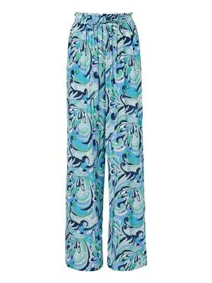 Melissa Odabash Reese Printed Palazzo Pants - Blue