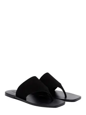 A.emery Paton Suede Thong Sandals - Black