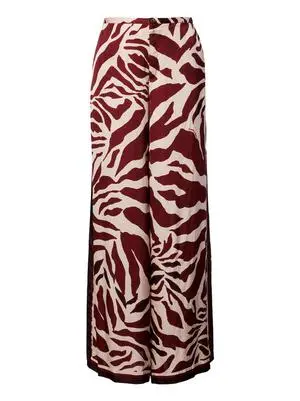 Poupette St Barth Clea Animal-print Palazzo Pants - Brown