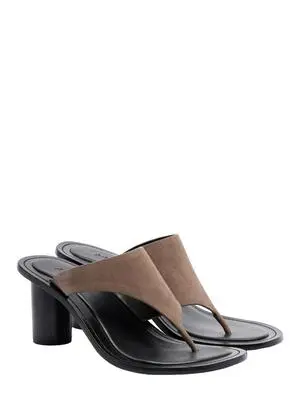 A.emery Hardie Suede Thong Sandals Grey