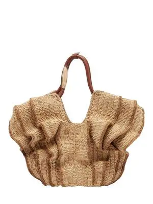 Zimmermann Small Raffia Top-handle Bag - Beige