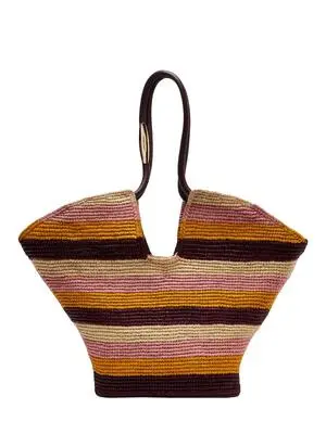 Zimmermann Golden Time Large Raffia Tote Bag - Multicoloured