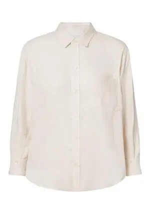 Citizens Of Humanity Kayla Shrunken Linen Shirt Beige