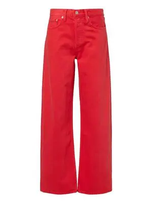 AGOLDE Arc 32 Wide-Leg Jeans Red