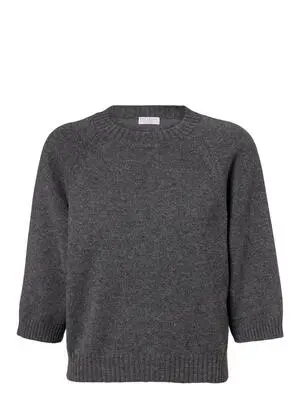Brunello Cucinelli Cashmere High Neck Sweater - Grey