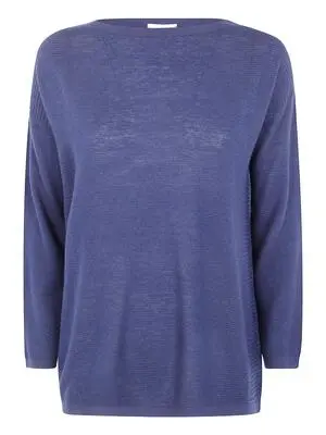 KNIT KNIT Short Silk Cashmere Sweater - Blue