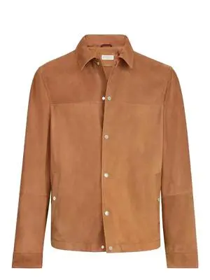 Brunello Cucinelli Suede Shirt Jacket - Brown