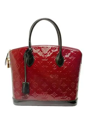 LOUIS VUITTON 2014 Pm Lockit Monogram Vernis Tote - Red