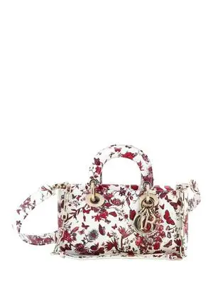 Dior Lady D-Joy Printed Leather Small Satchel Multicolour