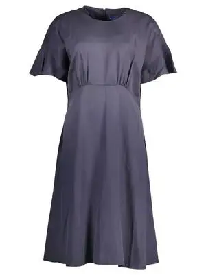Gant Flutter-sleeve A-line Midi Dress - Blue