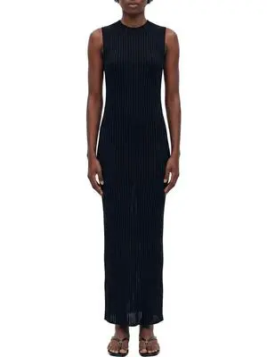 Loulou De Saison Sleeveless Ribbed Maxi Dress - Black