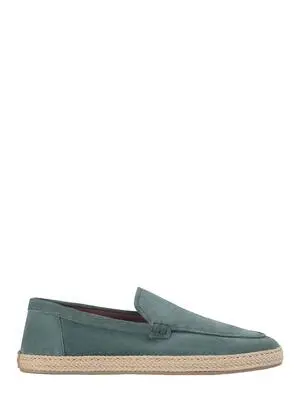 DOUCAL'S Doucal's Suede Espadrille Loafers Green