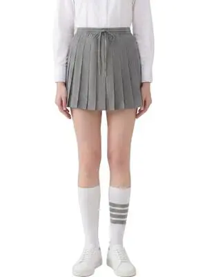Thom Browne Thom Browne Pleated Mini Skirt Grey