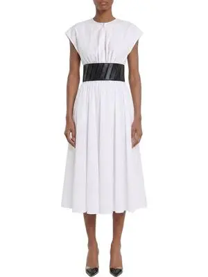 Alaïa Cotton Shirt Dress - White