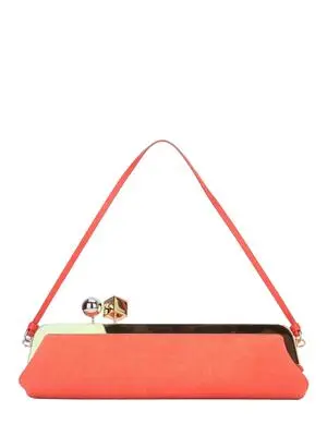 Jacquemus Croc Effect Clutch - Red