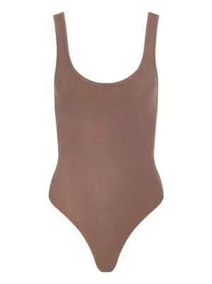 L'Agence Nica Scoopneck Bodysuit Hazelnut