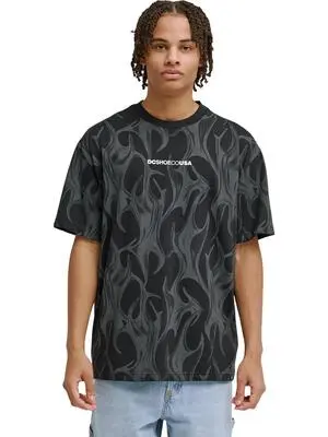DC SHOES Dc Liquid Fuego Heritage Short Sleeve Shirt - Black