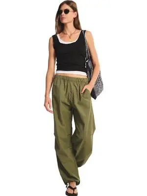 Velvet By Graham & Spencer Brooks Parachute Pant Natural