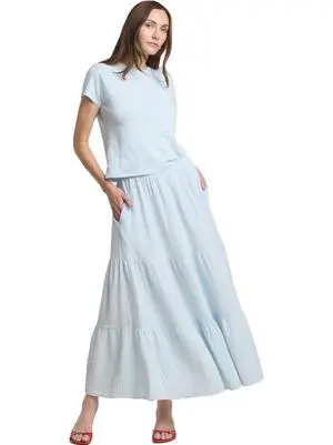Velvet By Graham & Spencer Danielle Cotton Gauze Skirt - Neutral