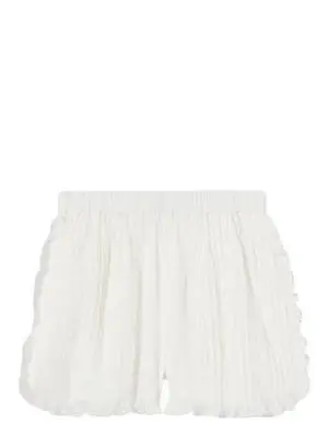 Claudie Pierlot Elasticated-waist Cotton-blend Shorts - Ecru