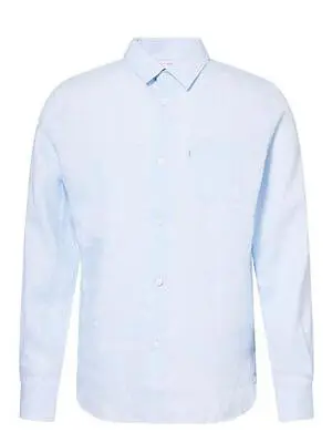 Derek Rose Monaco Long-sleeve Linen Shirt - Blue