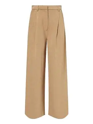 THE FRANKIE SHOP Marfa Wide-leg Woven Trousers - Camel