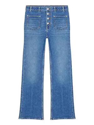 Maje Straight-leg High-rise Denim Jeans - Blue