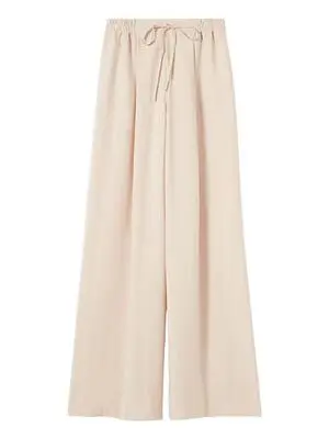 Claudie Pierlot Wide-leg Woven Trousers - Vanilla