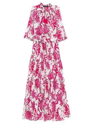 Samantha Sung Eva Floral-print Tiered Dress - Multi